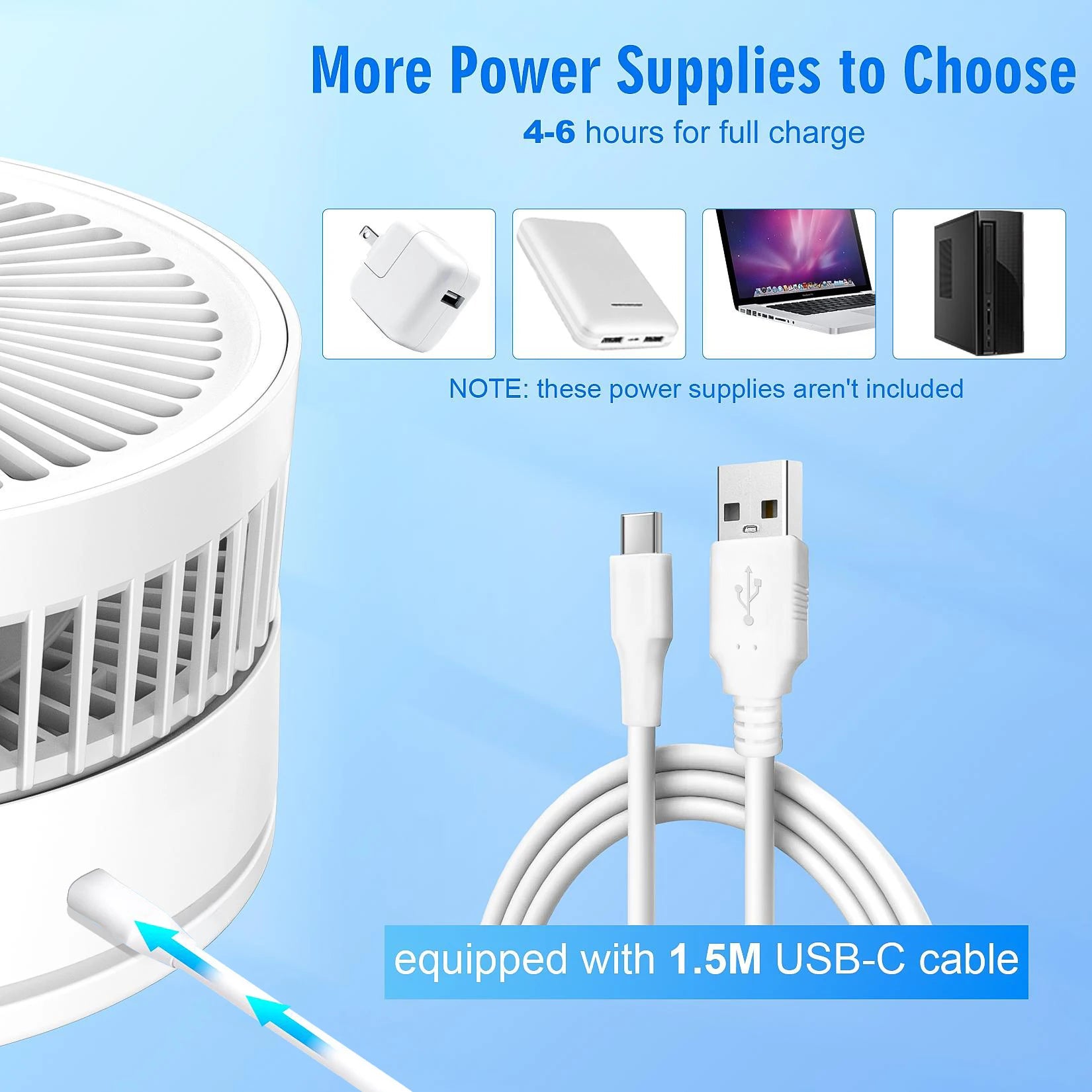 Portable Fan Misting Fan Foldable Telescopic USB Rechargeable Remote